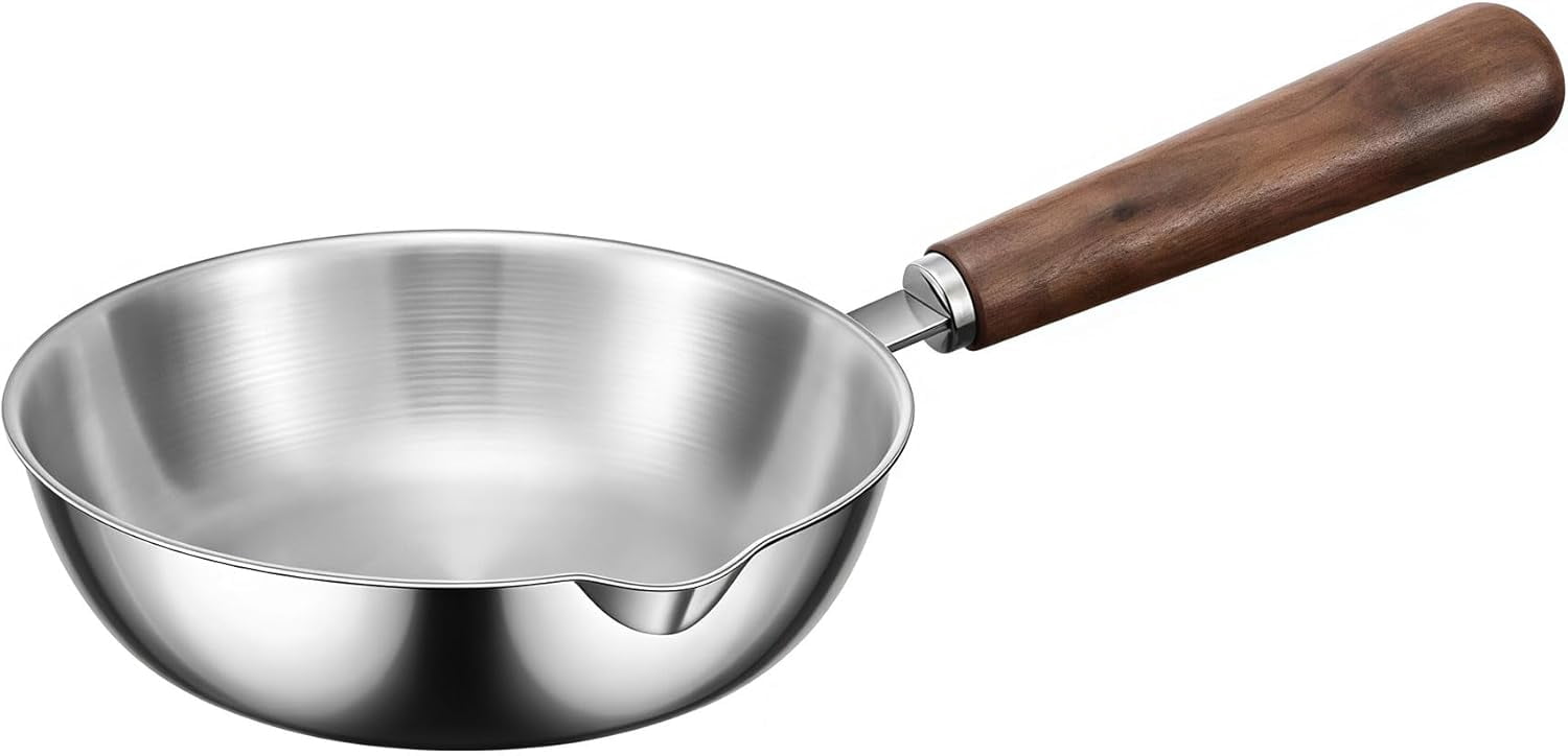 ABPETE 5.9-Inch Egg Pan Omelet Pan SUS304 Stainless Steel Mini Sauce ...