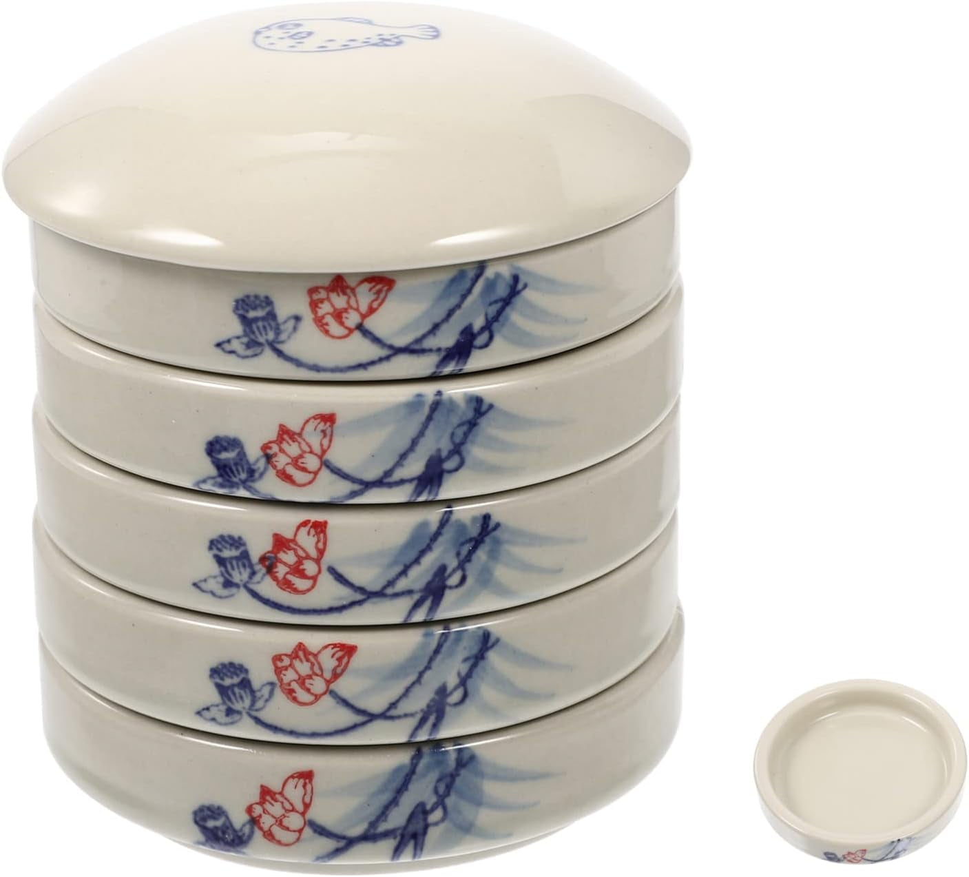 ABPETE 5 Layers, Stack-able Paint Plate, Porcelain Chinese Painting ...