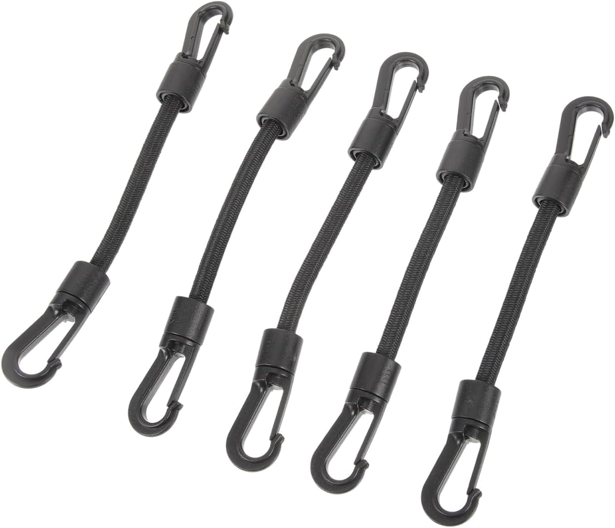 ABPETE 5pcs Heavy Duty Elastic Bungee Cords with Carabiner and Deck ...