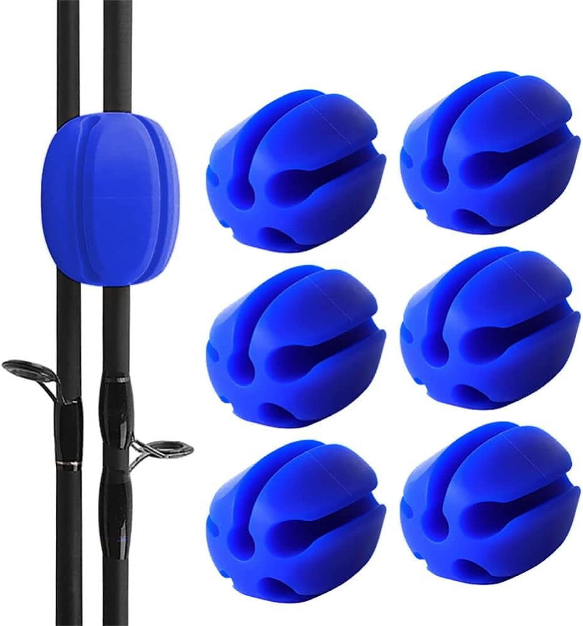 ABPETE 6pcs Fishing Rod Holder Straps, 5 Hole Fishing Tackle Ties ...