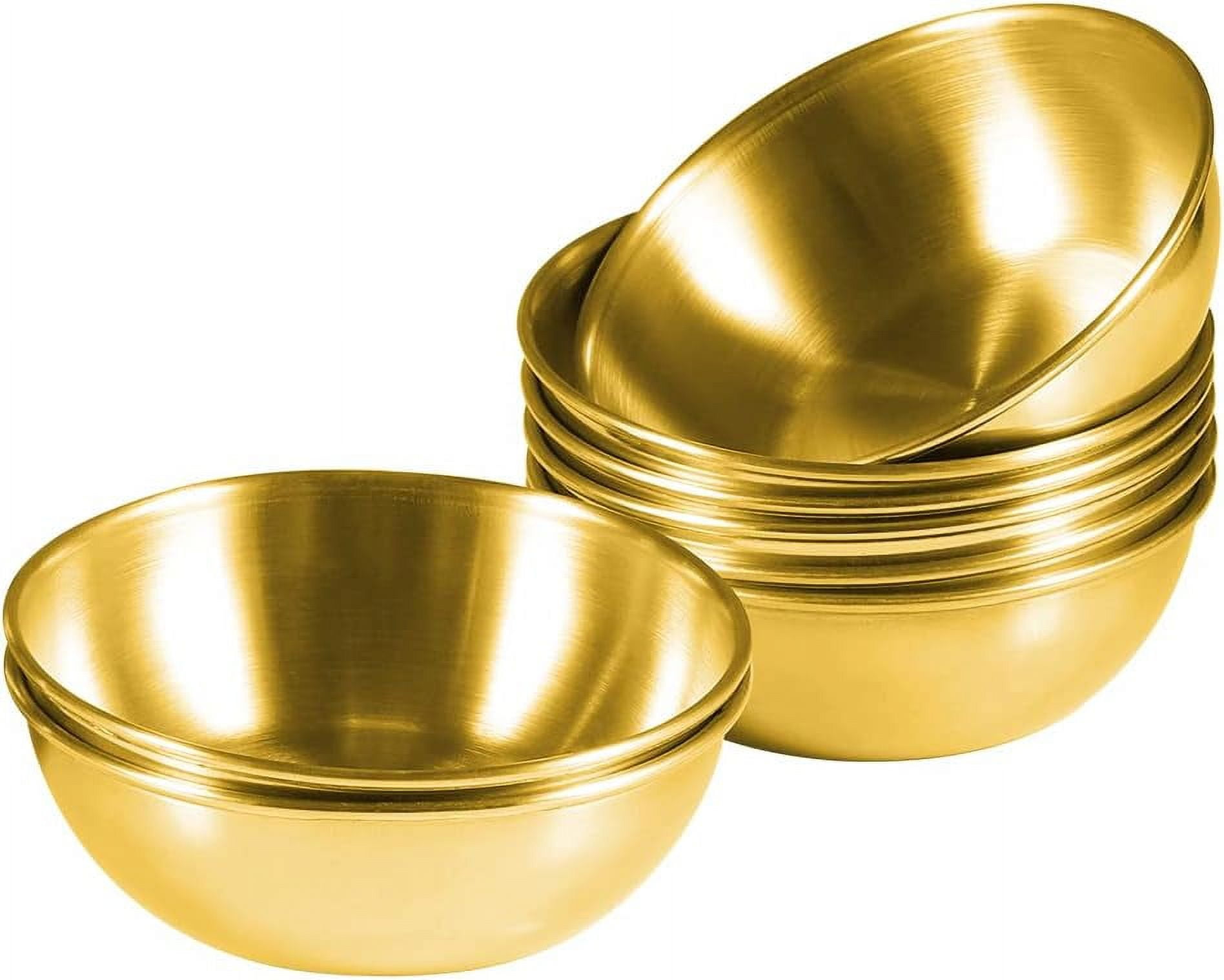 ABPETE Appetizer Bowls,8 Pack Stainless Steel Mini Plates for Sushi Soy ...