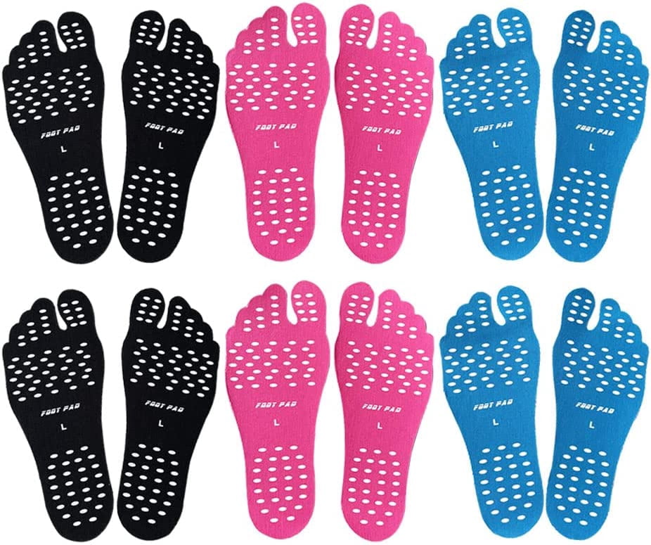 ABPETE Beach Foot Pads Barefoot 6 Packs for Barefoot Lovers, Invisible ...