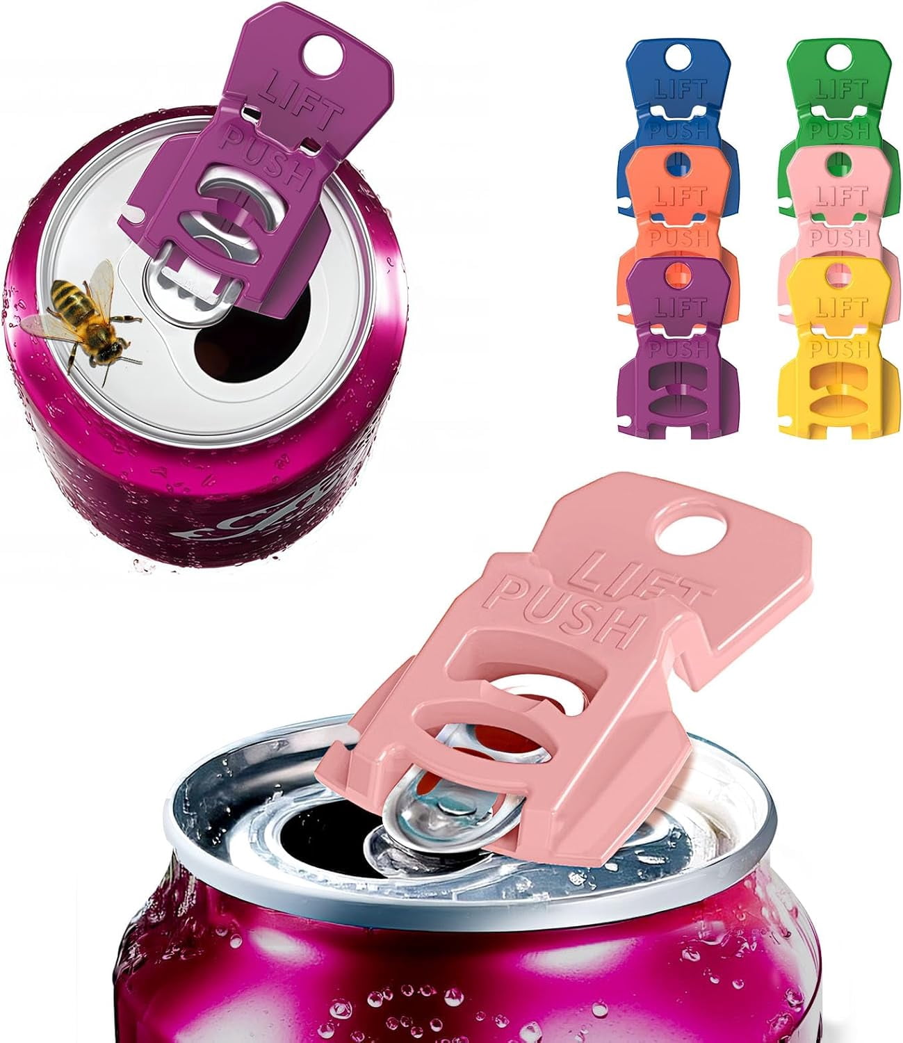 ABPETE CanGuard 6-Pack Can Opener – Easy Open Drink Tab Toppers&Can ...