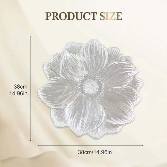 ABPETE Creative Flower PVC Placemat - Waterproof & Oil-Proof, Non-Slip ...