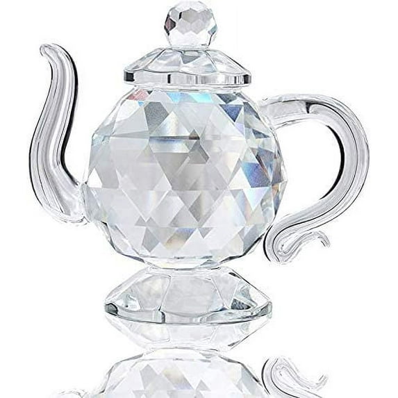 ABPETE Crystal Teapot Figurine - 1.7-Inch Miniature Chinese Collection ...