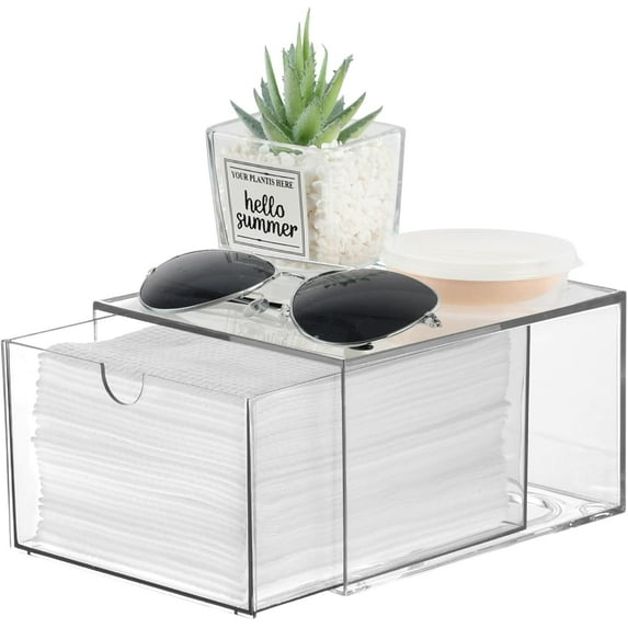 ABPETE Disposable Face Towel Holder, Plastic Face Towels Storage Box ...