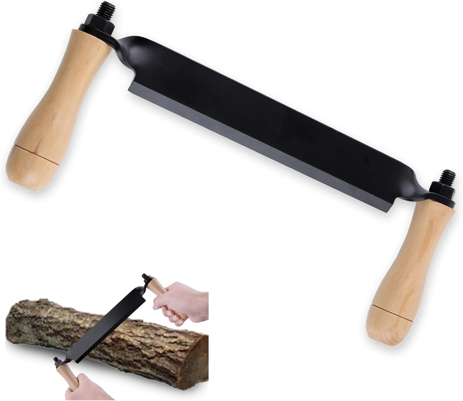 ABPETE Draw Knife 10" Straight Draw Wood Shaver Woodworking Tool Draw ...