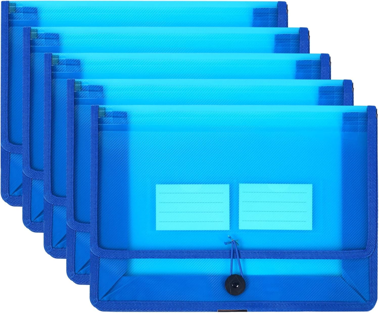 ABPETE Eco-Friendly Plastic File Folders, 5 Pack Poly Expanding File ...