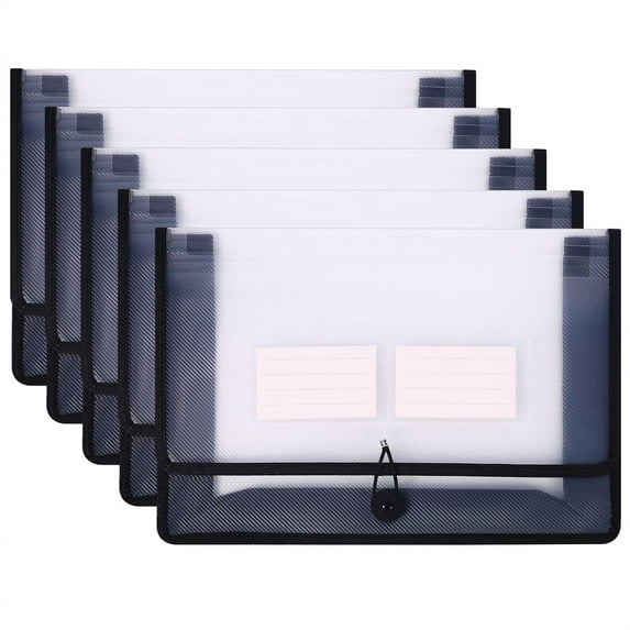 ABPETE Eco-Friendly Plastic File Folders, Poly Expanding File Wallet ...