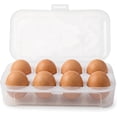 ABPETE Egg Holder Camping Egg Carrier: Plastic Eggs Storage Box ...