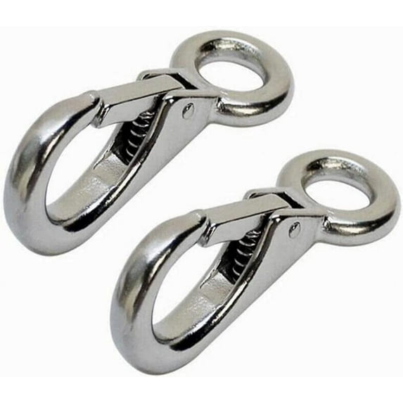 ABPETE Fixed Spring Snap Leash Hook, Stainless Steel 316 Mini Fixed ...