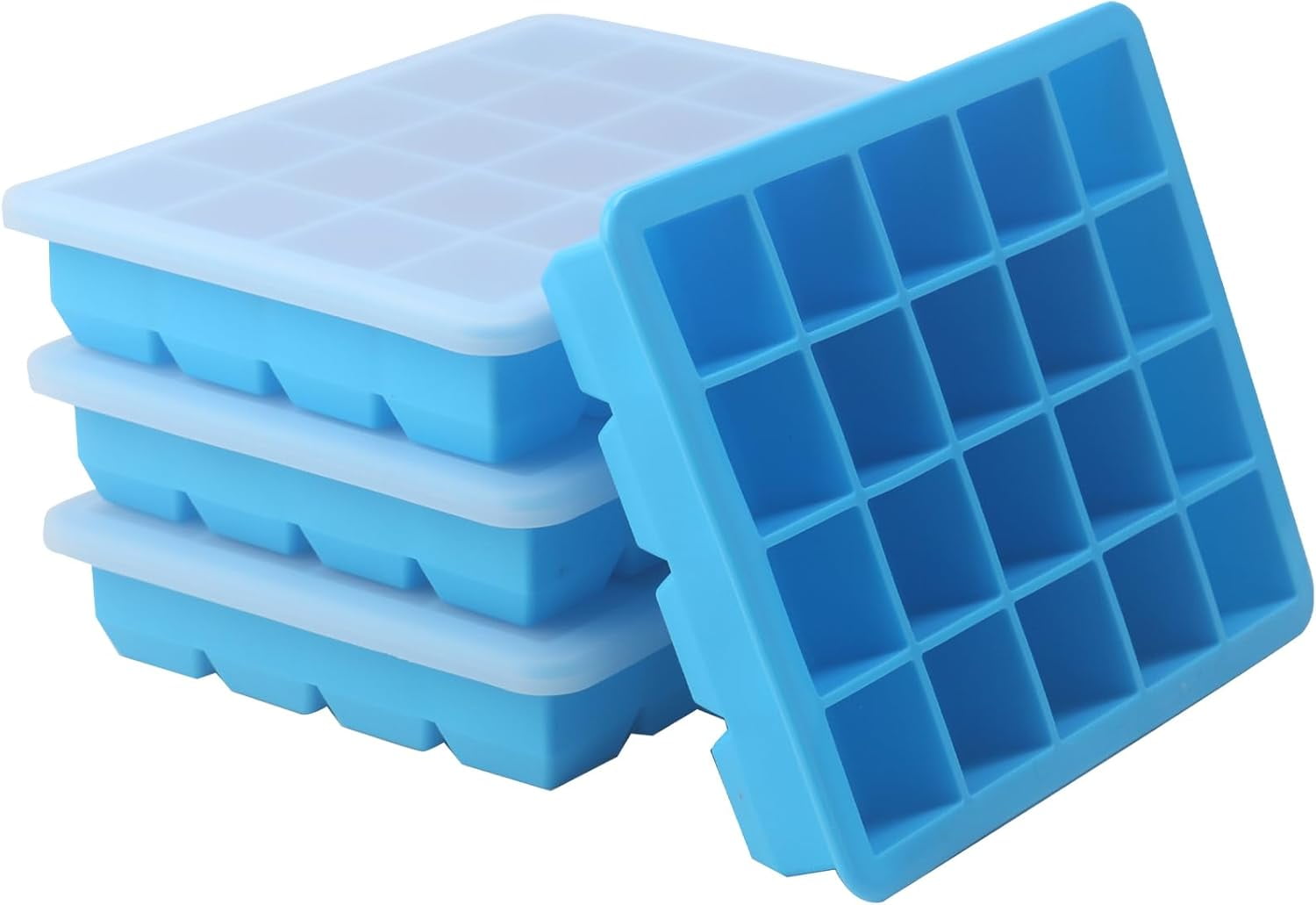 ABPETE Food Grade Silicone Ice Cube Tray Food Container with Airtight ...