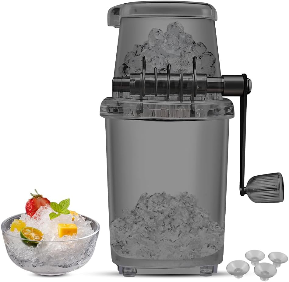 ABPETE Hand Ice Crusher Machine Stainless Steel Blades Manual Hand ...
