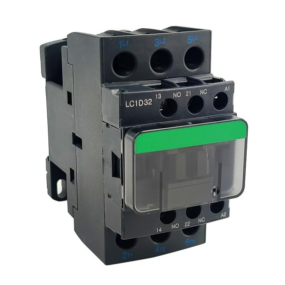 ABPETE LC1D32G7 3-Pole Non-Reversing Contactor - 32A 120VAC Coil with ...