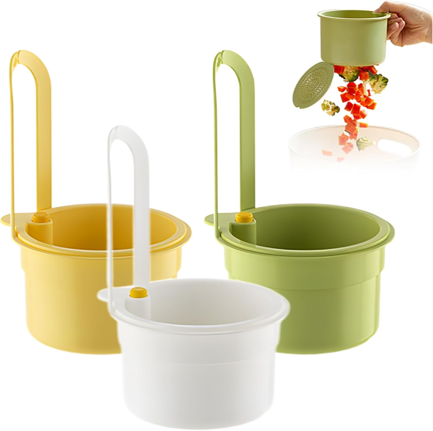 ABPETE Multifunctional Drainage Basket, Kitchen Sink Food Waste Catcher ...