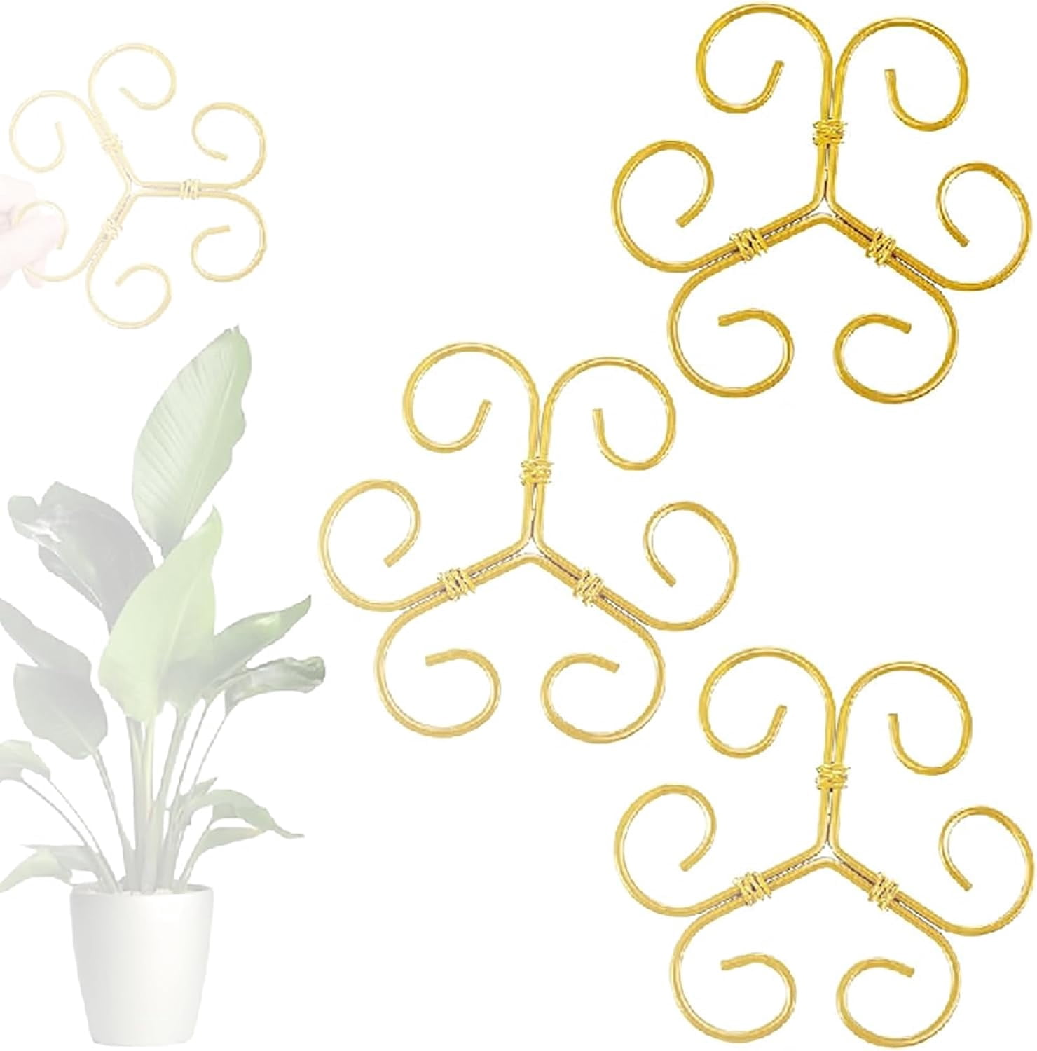 ABPETE Plant Stem Support Set, Houseplant Stem Supports,Plastic Plant ...