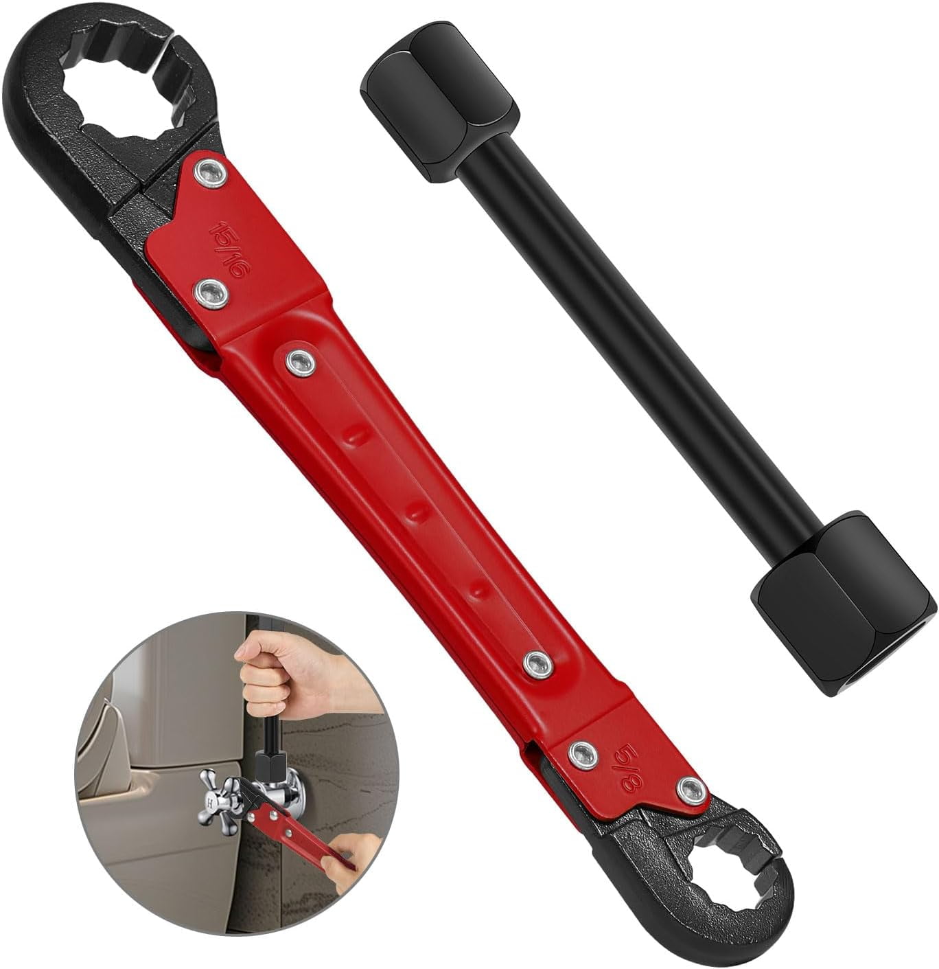 ABPETE Plumbing Tools, Useful Angle Wrench Set for Quickly Removing ...