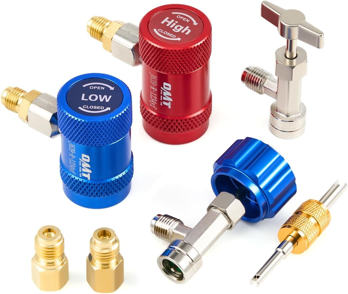 ABPETE R1234yf Quick Couplers Set, R1234yf Adapter Tool Kit with Self ...