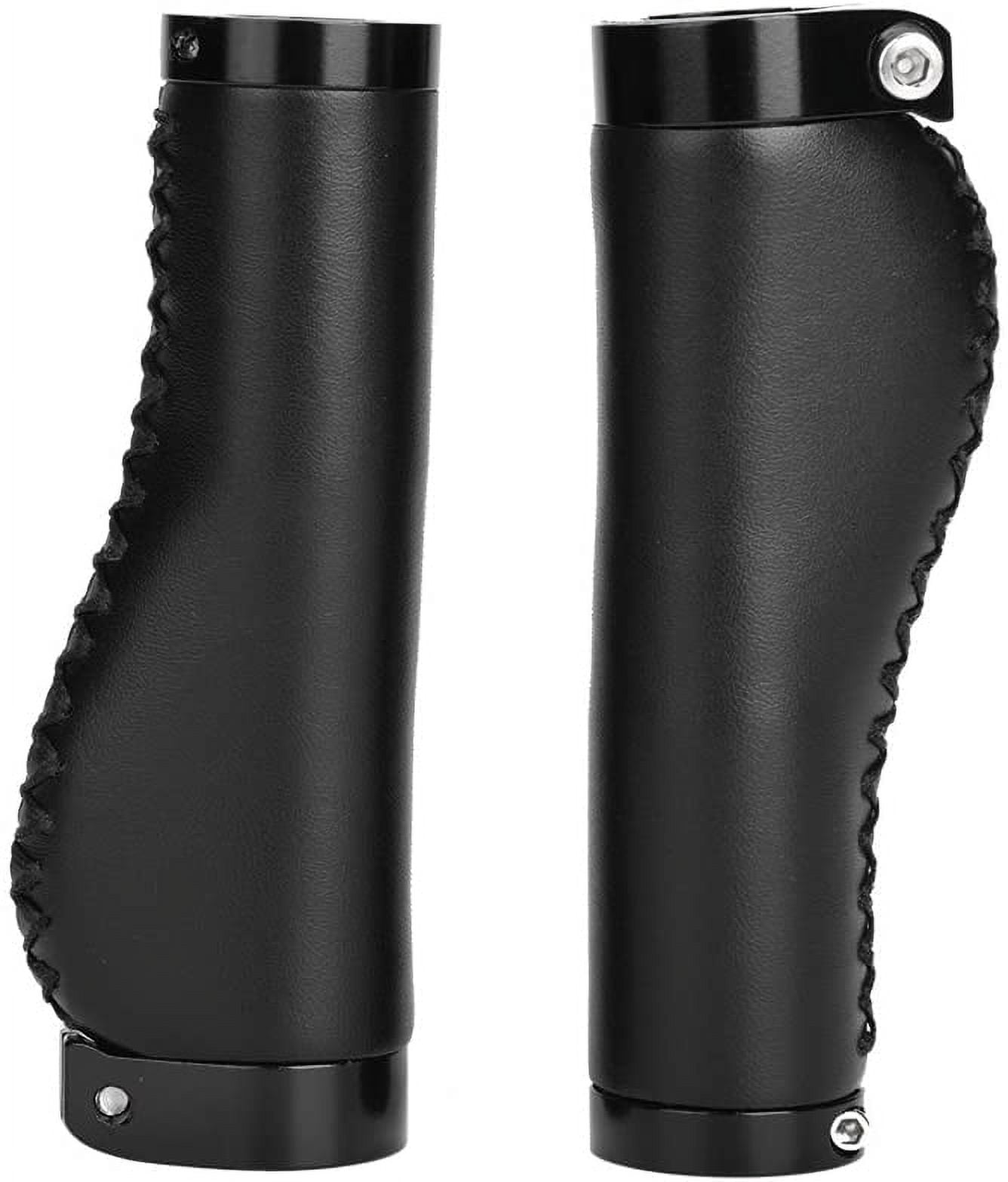 ABPETE Retro Bike Grips - Lock-On PU Leather Handlebar Set for Vintage ...