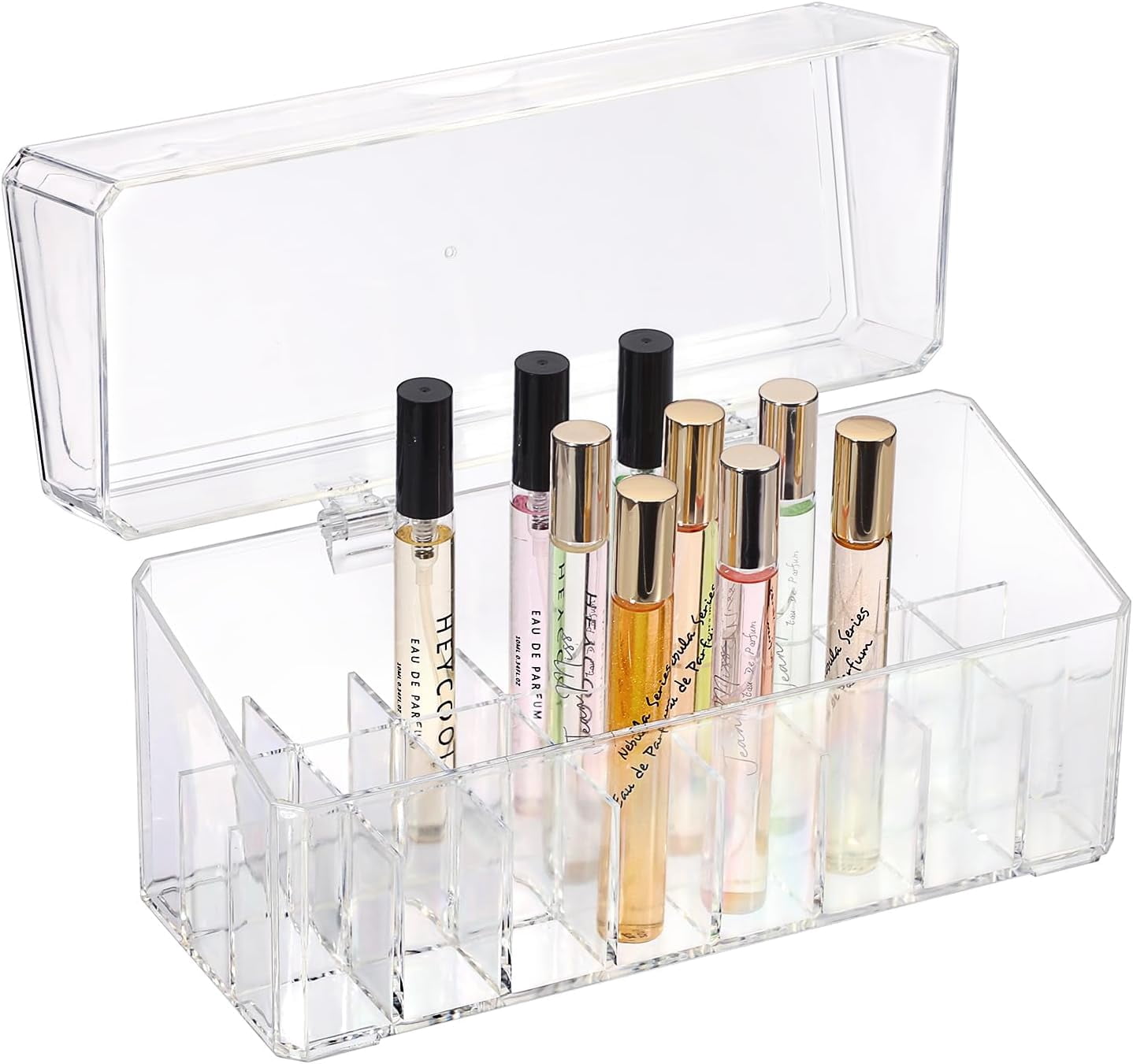 ABPETE Rollerball Perfume Organizer, 24 Spaces Clear Acrylic Perfume ...
