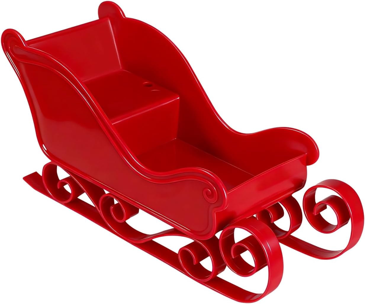 ABPETE Santa Sleigh Indoor Decorations - Mini Plastic Sleigh Model ...