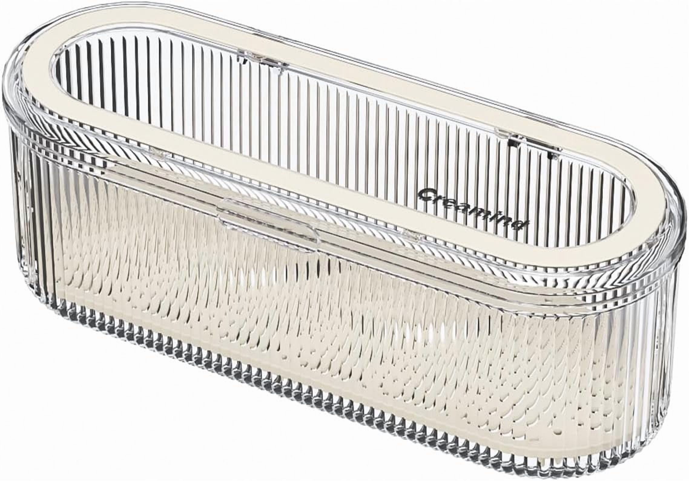 ABPETE Silverware Organizer with Lid and Drainer, Covered Utensil Tray ...