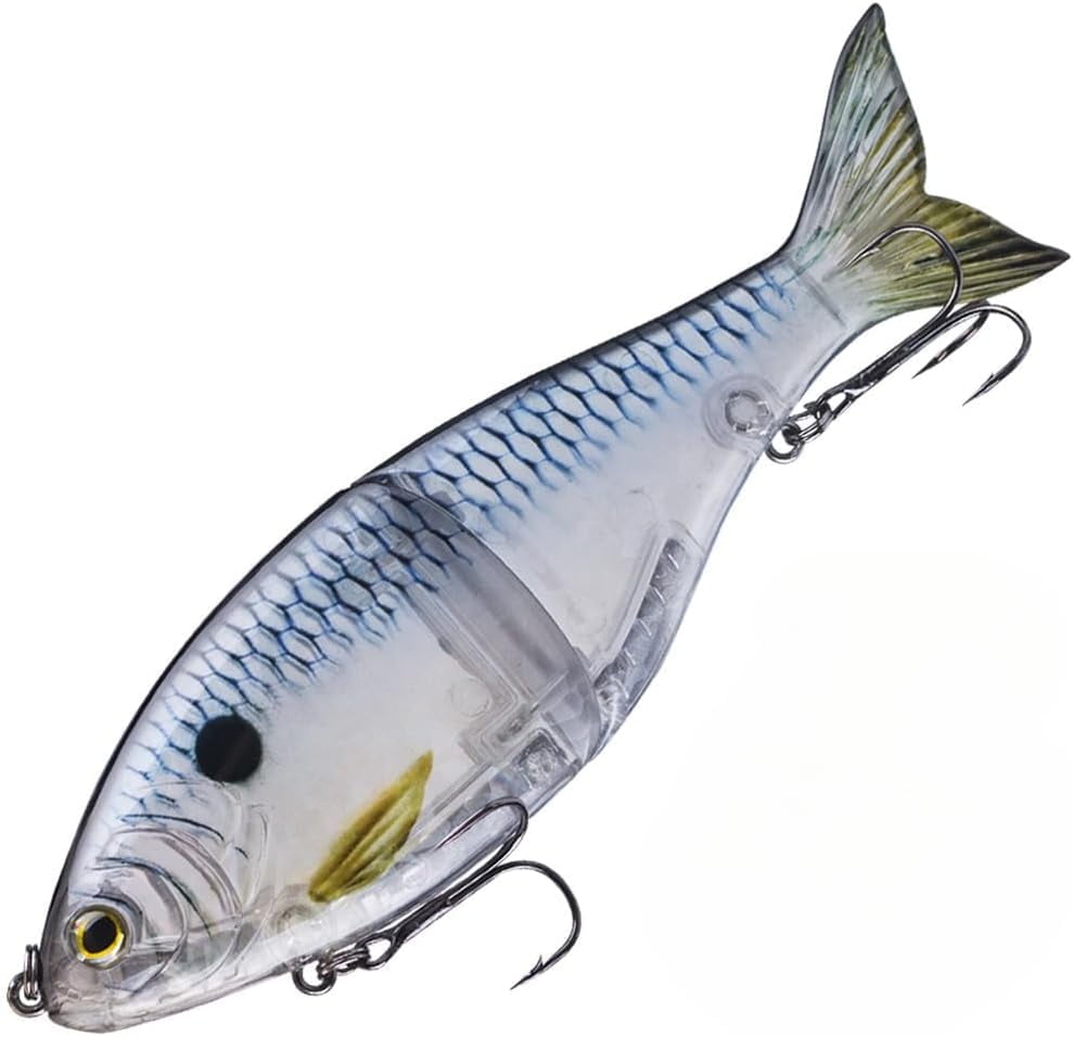 ABPETE Sinking 2-Jointed Glide Bait – Realistic Multi-Segment Soft Lure ...