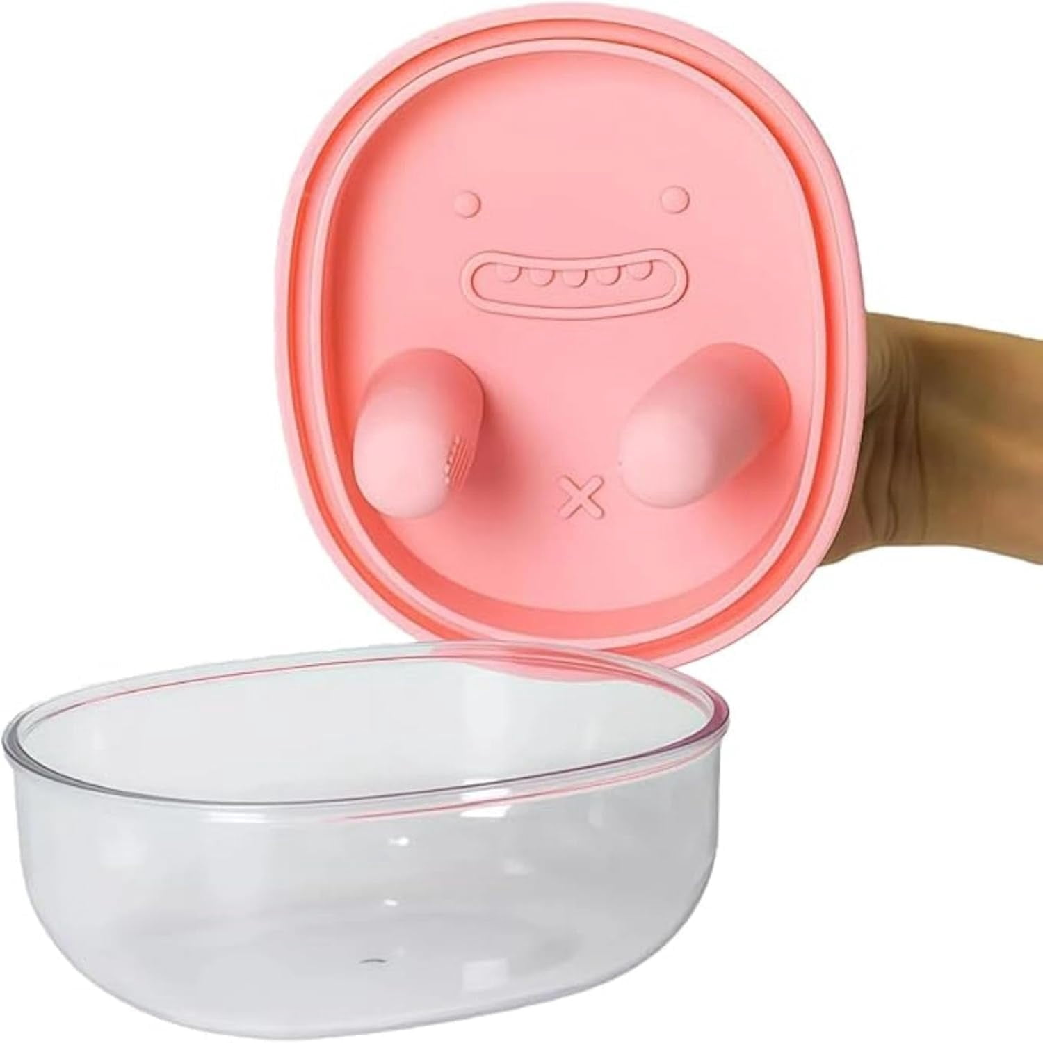ABPETE Snack Finger Container with Silicone Lids, No-Mess Camping Snack ...