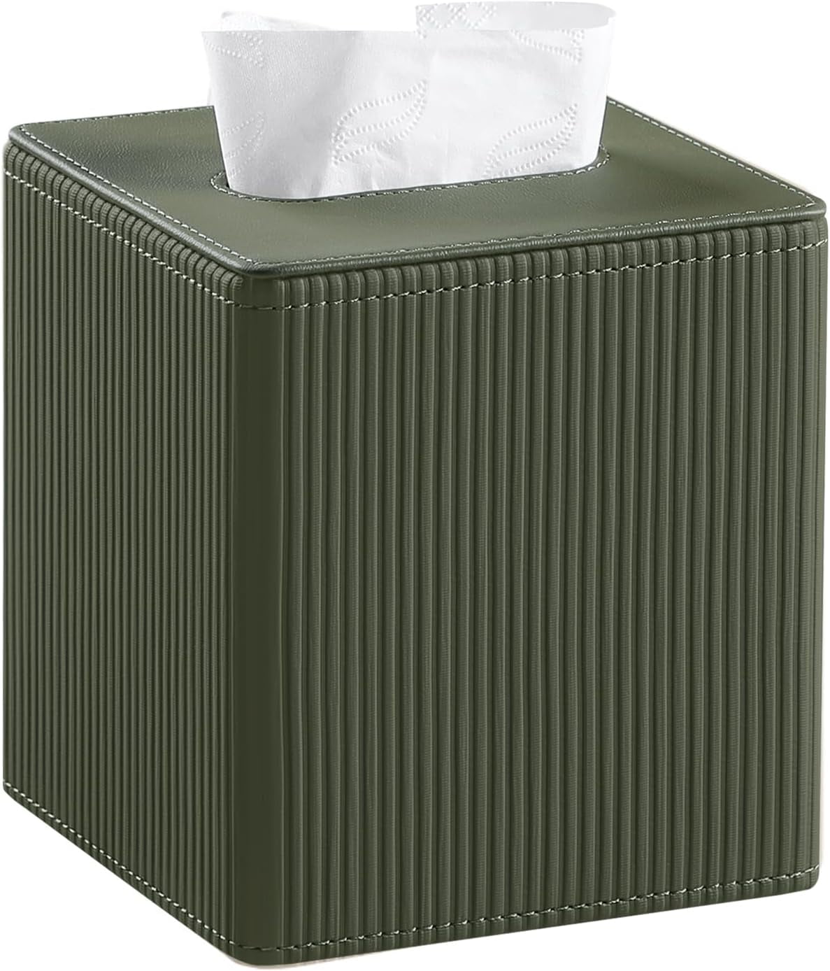 ABPETE Tissue Box Cover Square with Magnetic Closure, PU Leather Tissue ...
