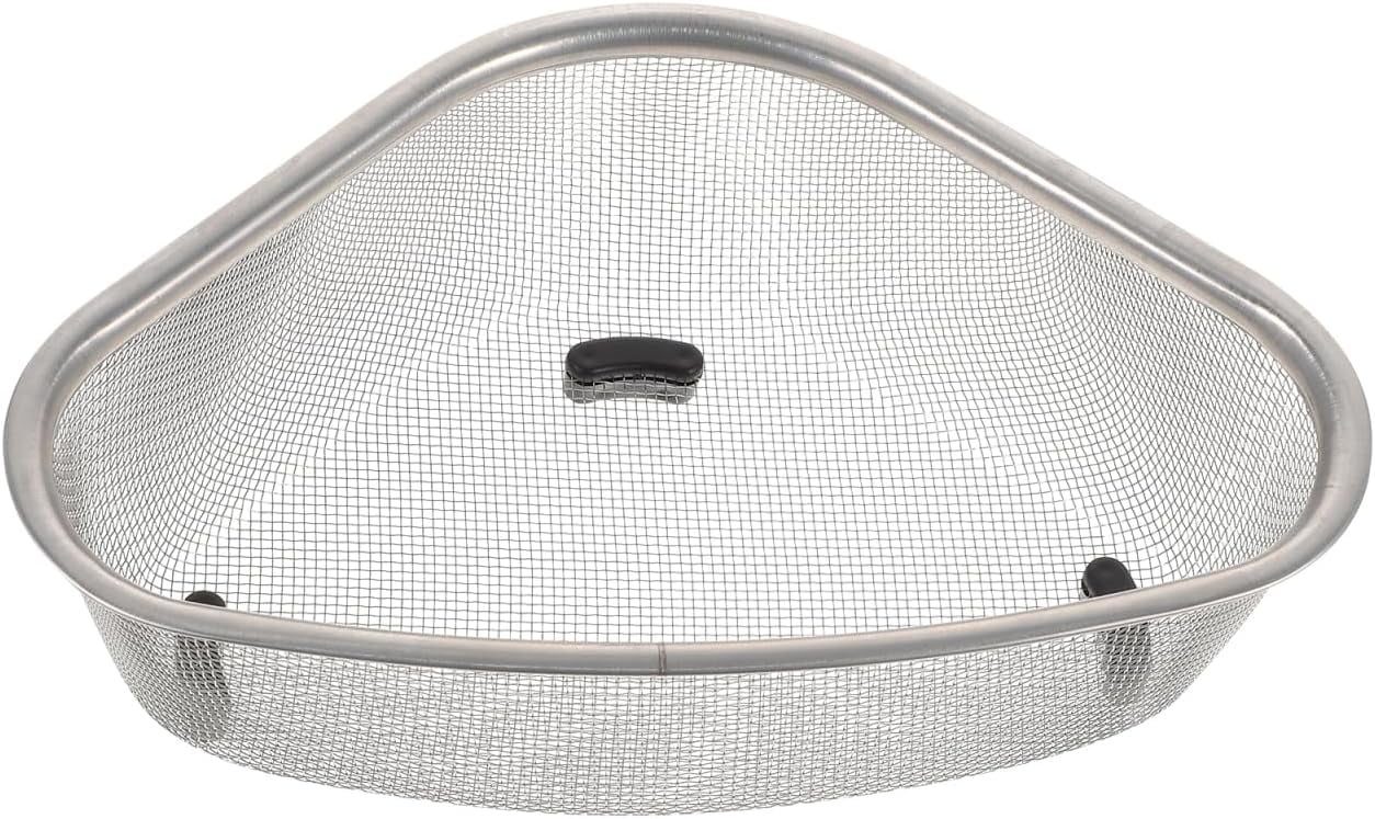 ABPETE Triangle Drain Basket Stainless Steel Sink Corner Strainer with ...