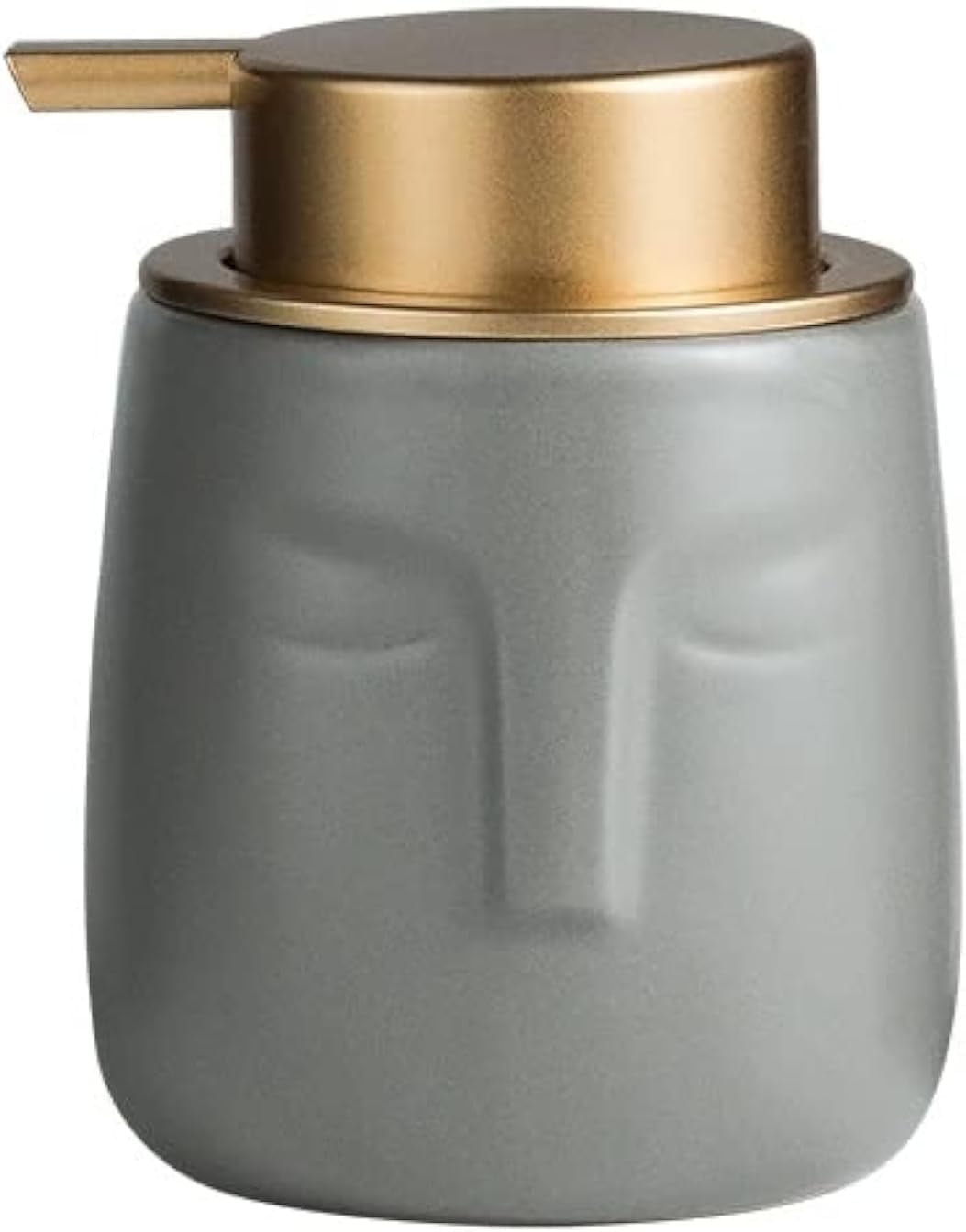 ABPETE Unique Modern Soap Dispenser, Face-Shaped Ceramic Bottle with ...