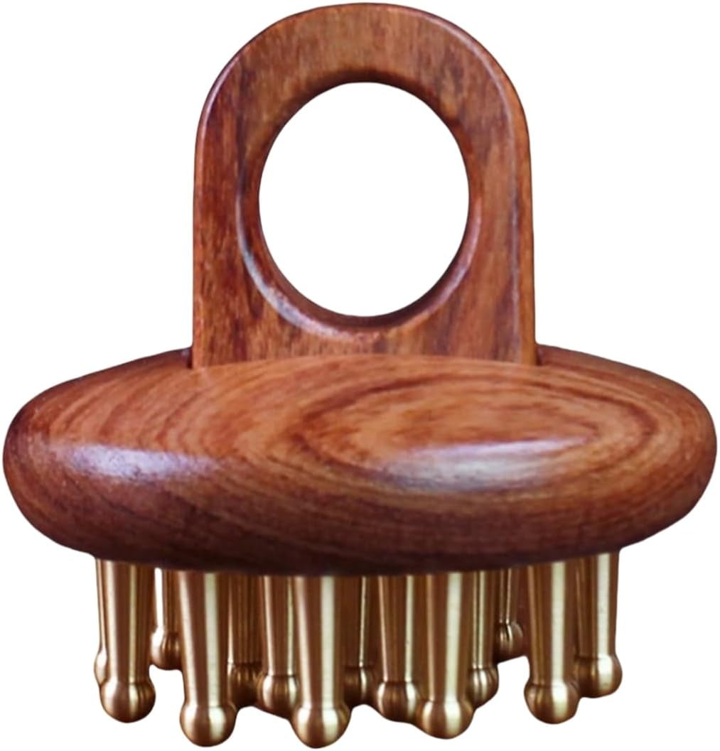 ABPETE Wood Therapy Massage Tools 19-Teeth Copper Head Handheld ...