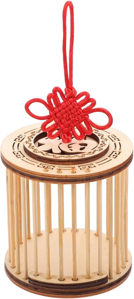 ABPETE cricket cage, Square Grasshopper Cage - Wooden Hanging Cricket ...