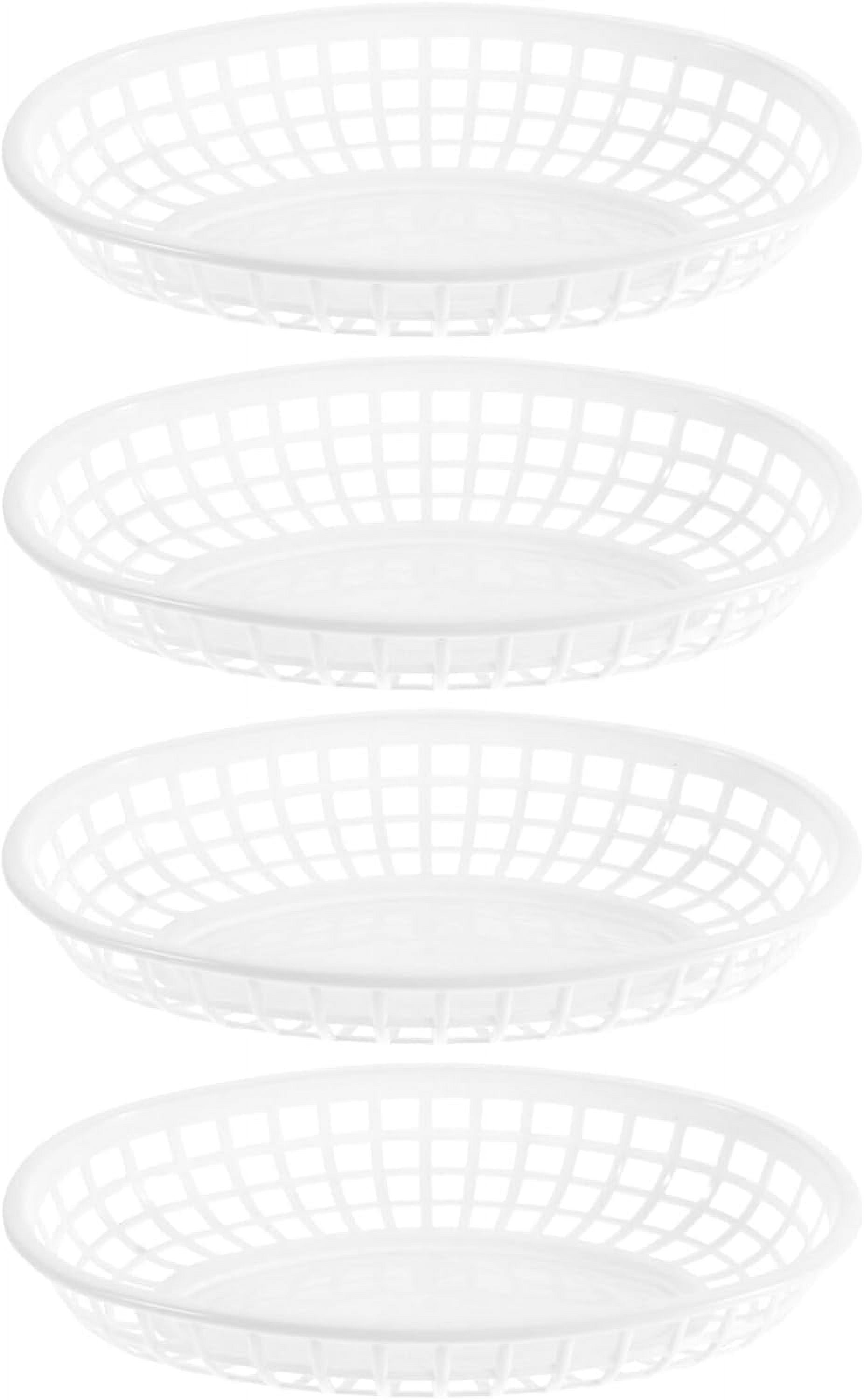 ABPETE fast food baskets,4pcs Oval Fast Food Baskets Plastic Serving ...