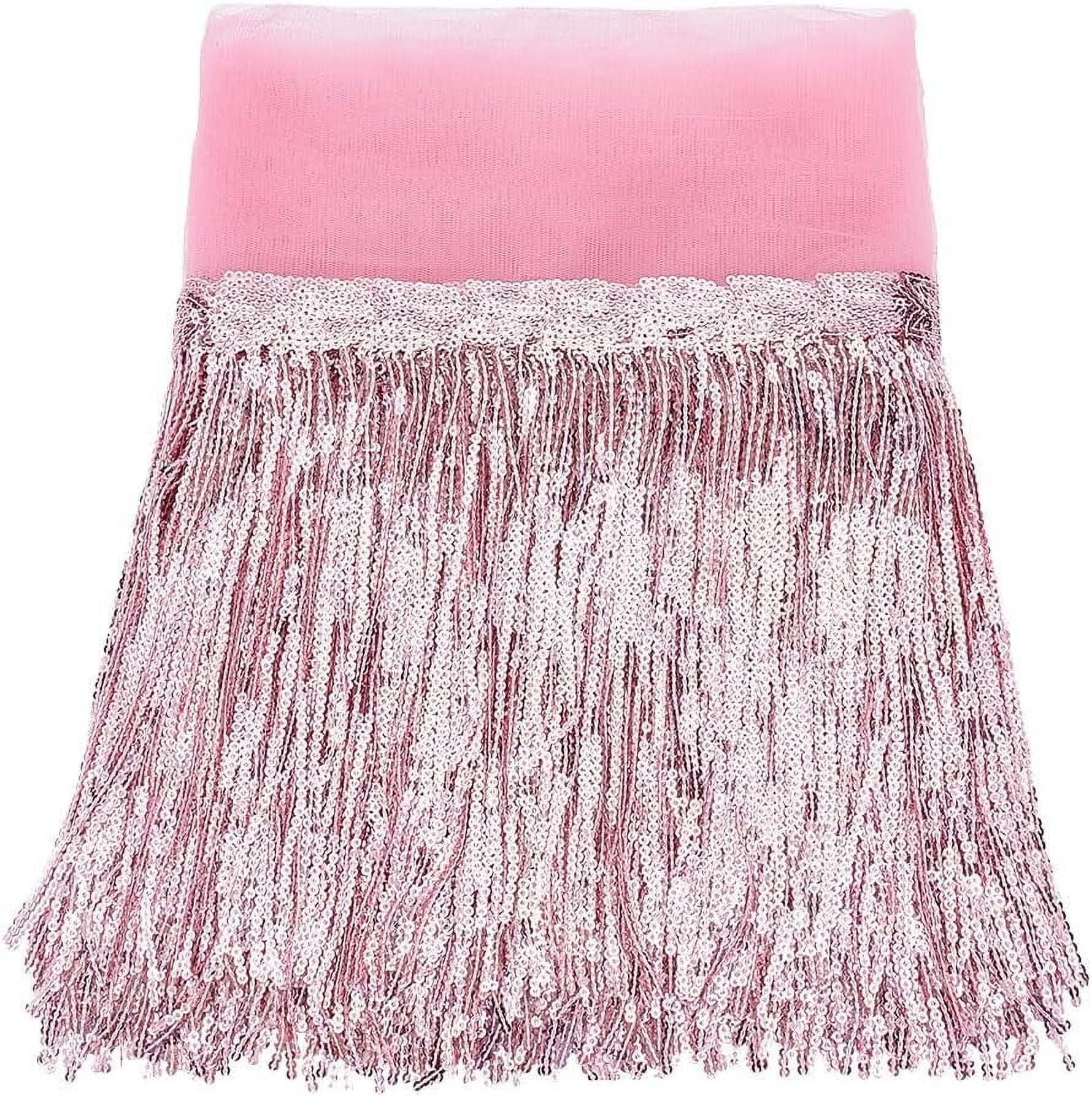 ABPETE rhinestone fringe,10 Yards Sequins Fringe Trim, 7.87inch PVC ...