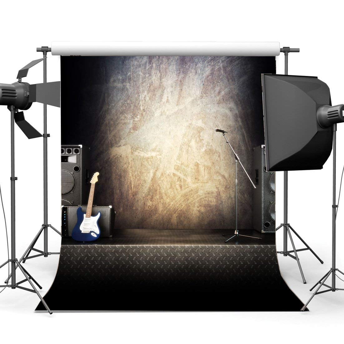 ABPHOTO 5x7ft Band Concert Backdrop Hip Hop Backdrops Interior Stage ...