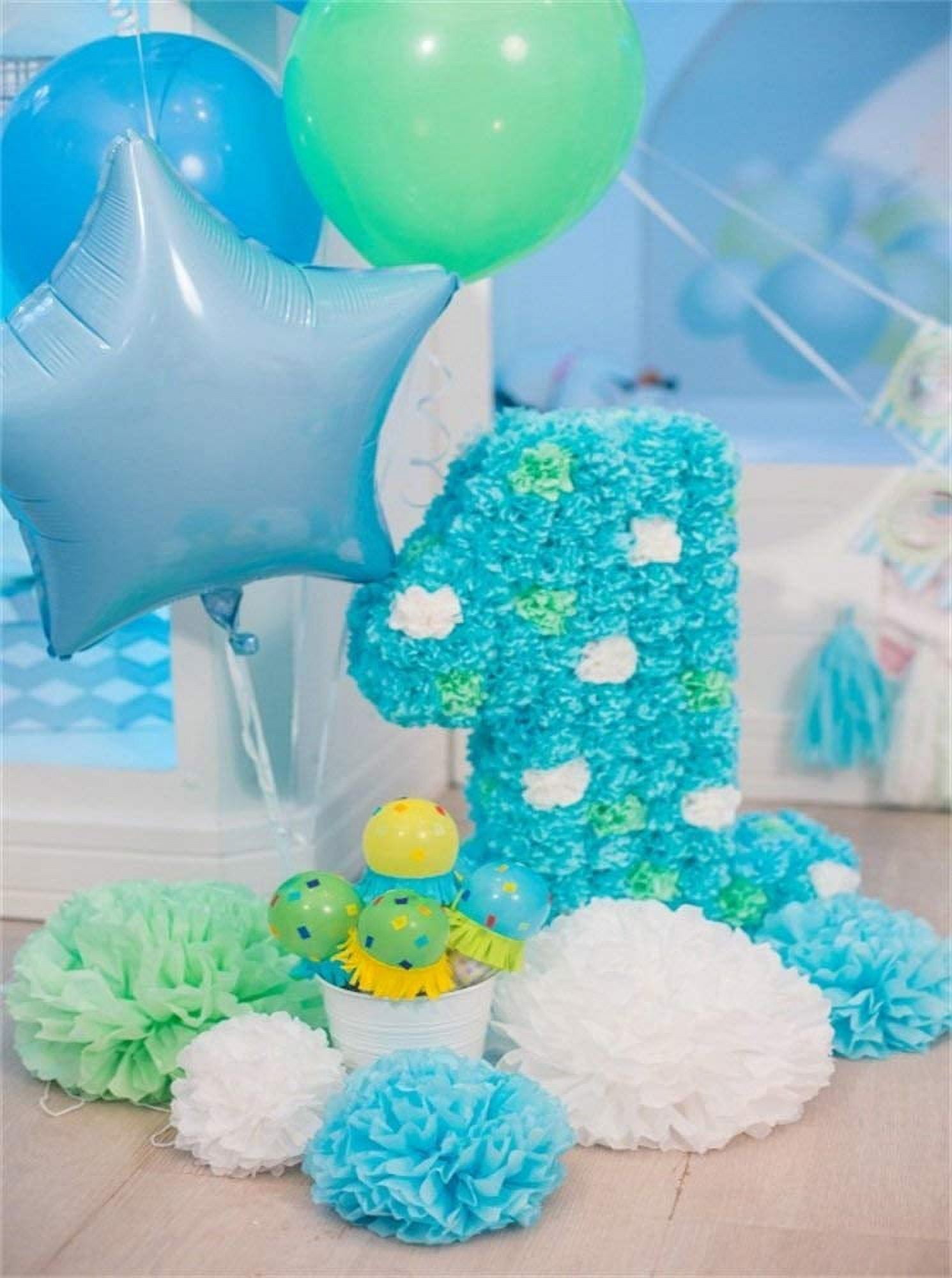 ABPHOTO 5x7ft Boy's 1st Birthday Backdrop Colorful Balloons Paper ...