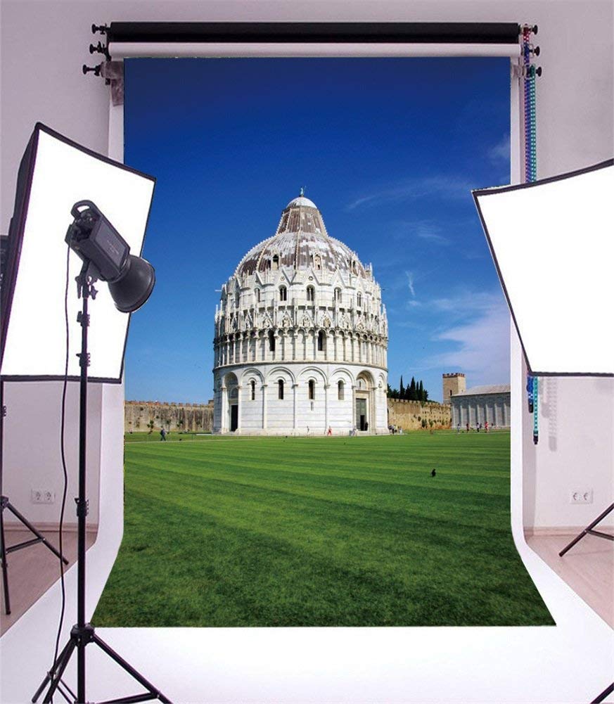 ABPHOTO 5x7ft Photography Backdrop Baptisterium in Pisa Landmark ...
