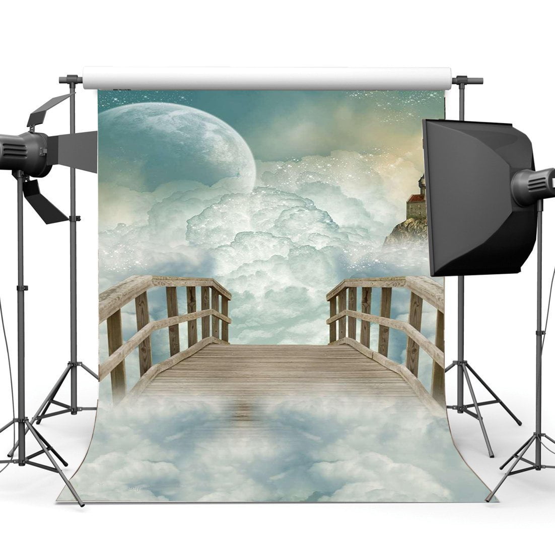 ABPHOTO 5x7ft Photography Backdrop Castle Dreamy World Fairy Tale White ...