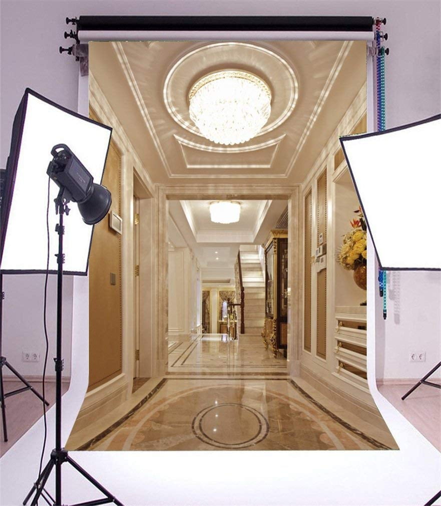 ABPHOTO 5x7ft Photography Backdrop Castle Luxury Palace Droplight ...