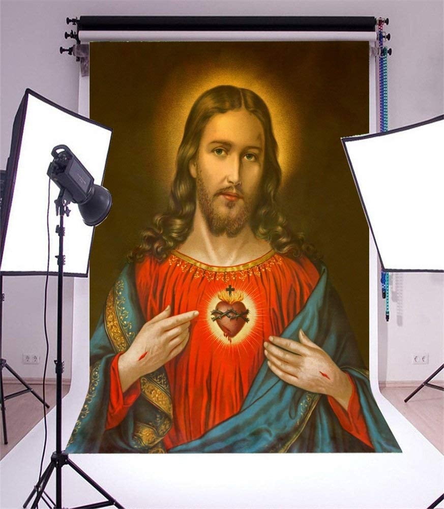ABPHOTO 5x7ft Photography Backdrop Cross Holy Lights Religion Belief ...