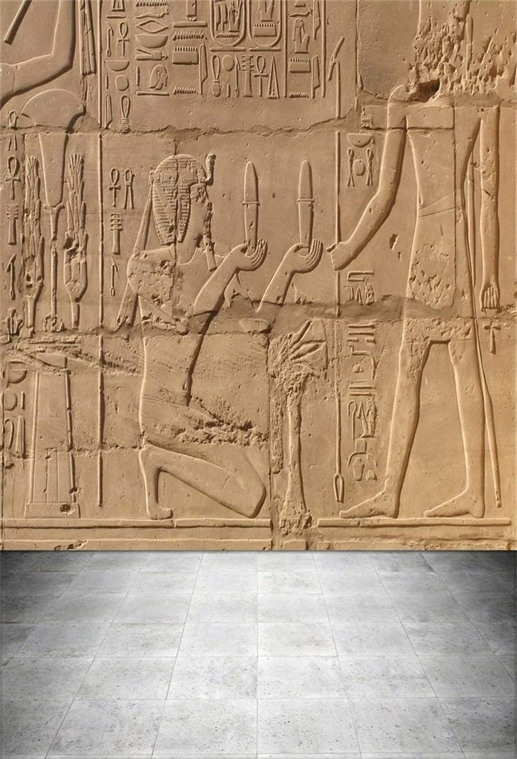 ABPHOTO 5x7ft Photography Backdrop Hieroglyphic Carvings Ancient ...