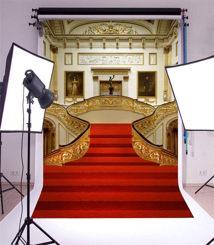 ABPHOTO 5x7ft Photography Backdrop Interior Luxury Palace Elegant Stair ...
