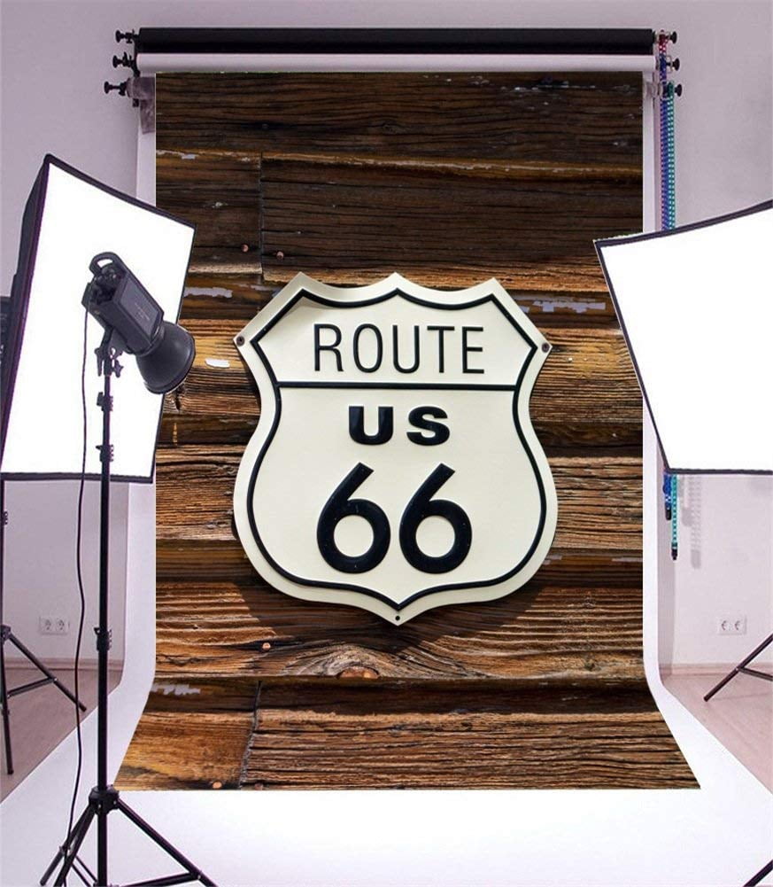 ABPHOTO 5x7ft Photography Backdrop Route Us 66 American Road Grunge ...