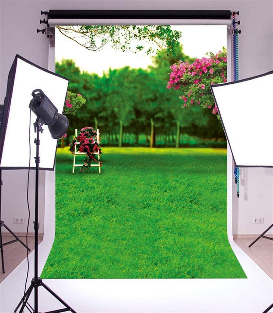 ABPHOTO 5x7ft Photography Backdrop Rural Blooming Fresh Flowers Grass ...