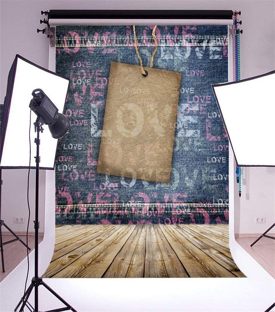 ABPHOTO 5x7ft Photography Backdrop Valentine's Day Love Kraft Paper ...