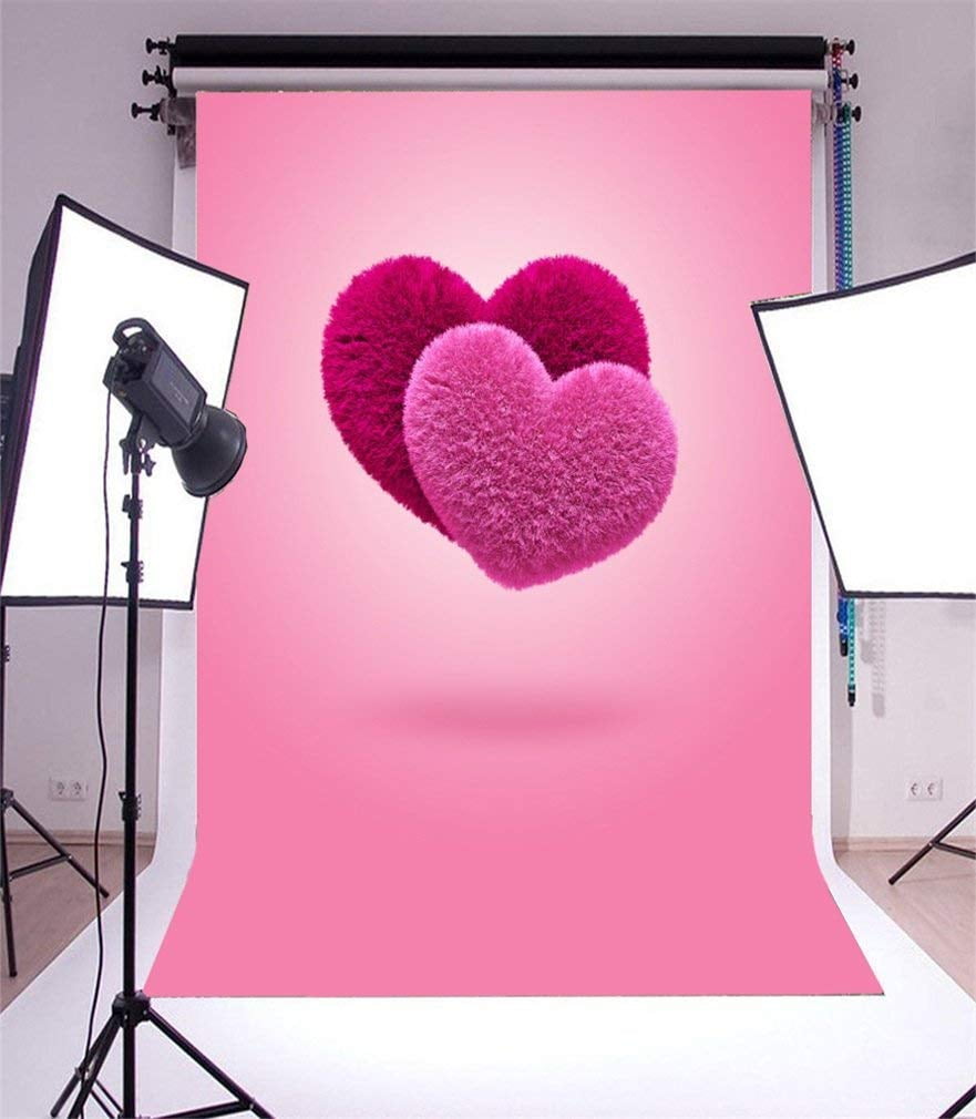 ABPHOTO 5x7ft Photography Backdrop Valentine's Day Red Hearts Romantic ...