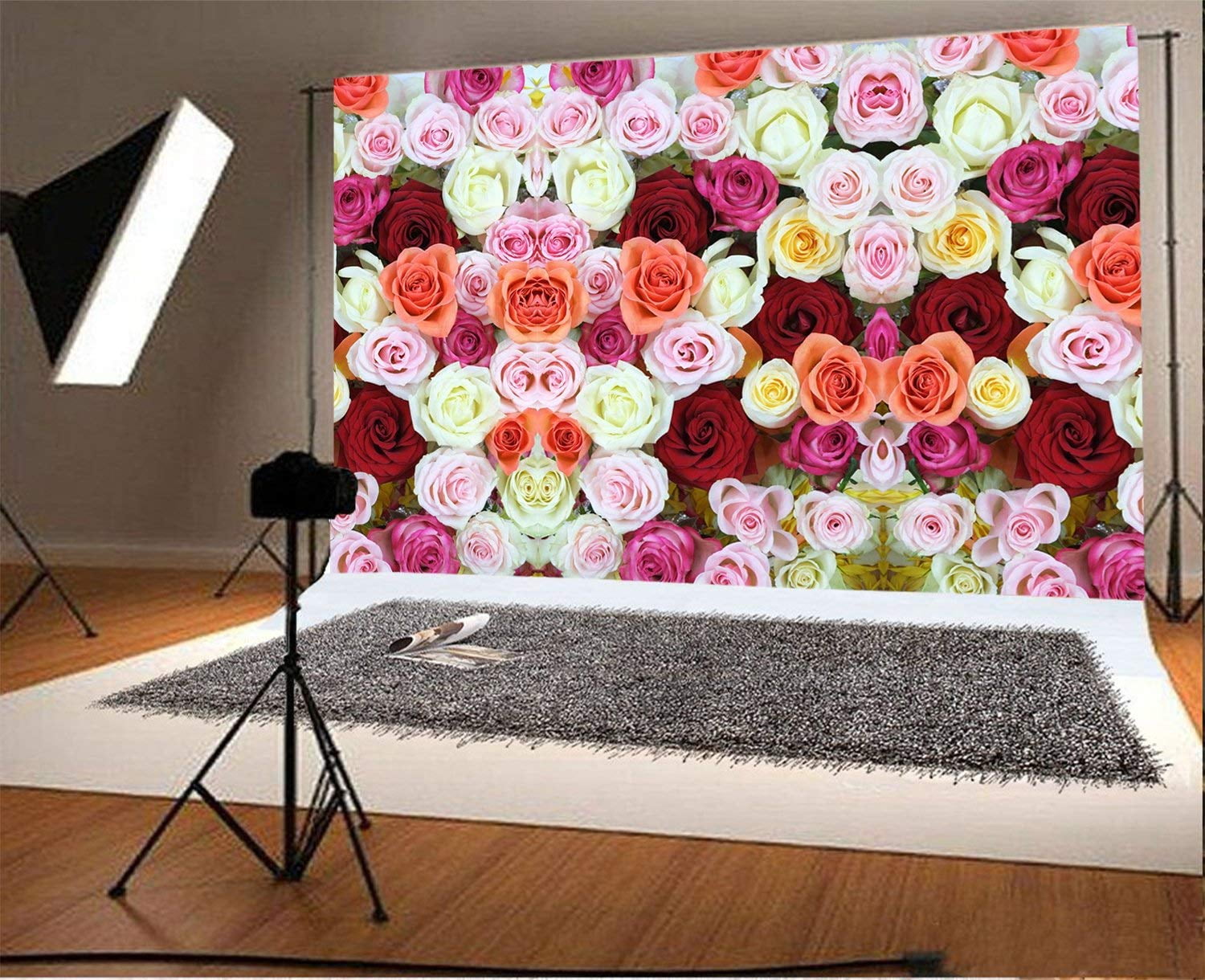ABPHOTO 7x5ft Colorful Flower Wall Backdrop Floral Trendy Abstract DIY ...