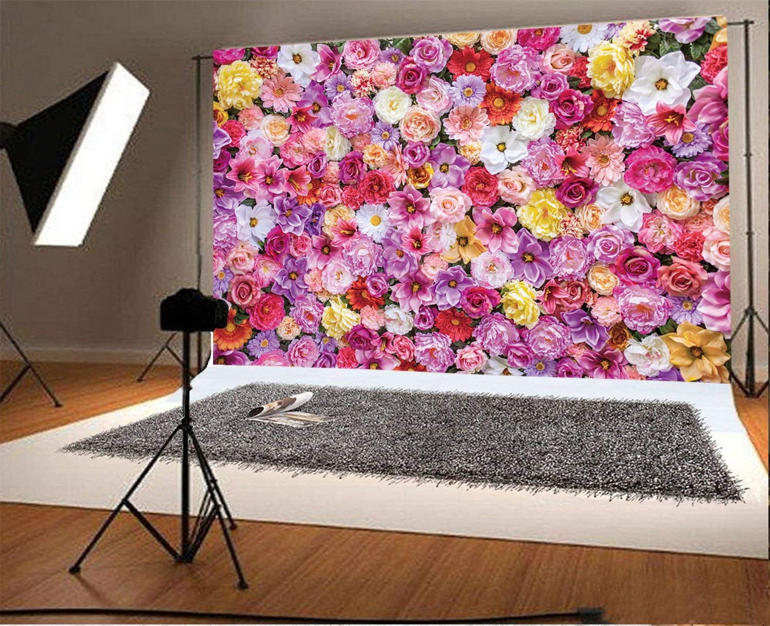 ABPHOTO 7x5ft Colorful Flower Wall Backdrop Floral Trendy Abstract DIY ...