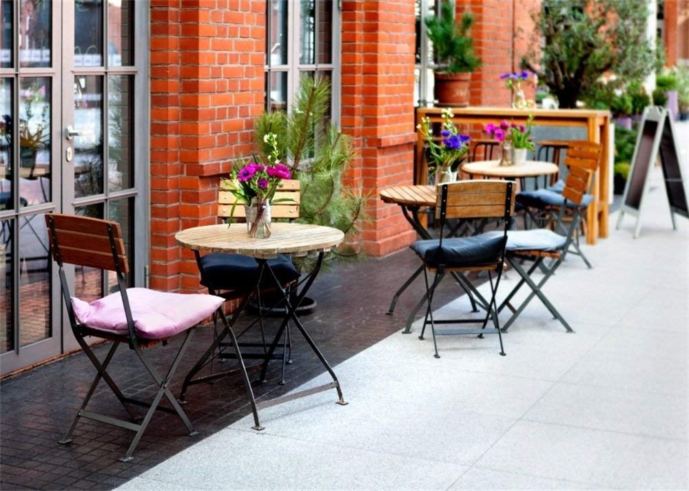 ABPHOTO 7x5ft Outdoor Coffee Shop Backdrop New York City Street Corner ...